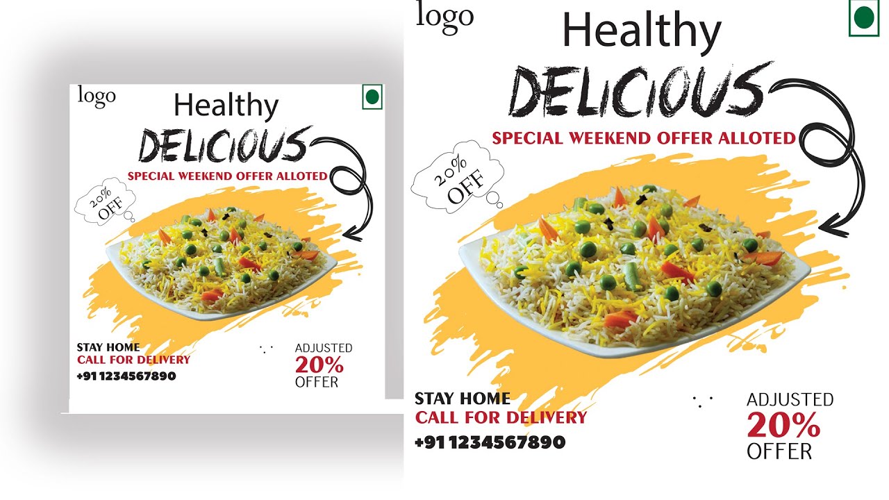 professional Food poster design | Adobe Illustrator - YouTube