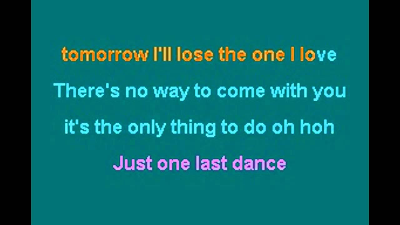 just one last dance -Sarah Conner Feat. Natural- Karaoke - YouTube