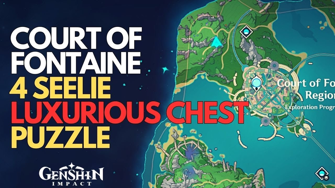 Court of Fontaine 4 Seelie Luxurious Chest Puzzle Genshin Impact - YouTube