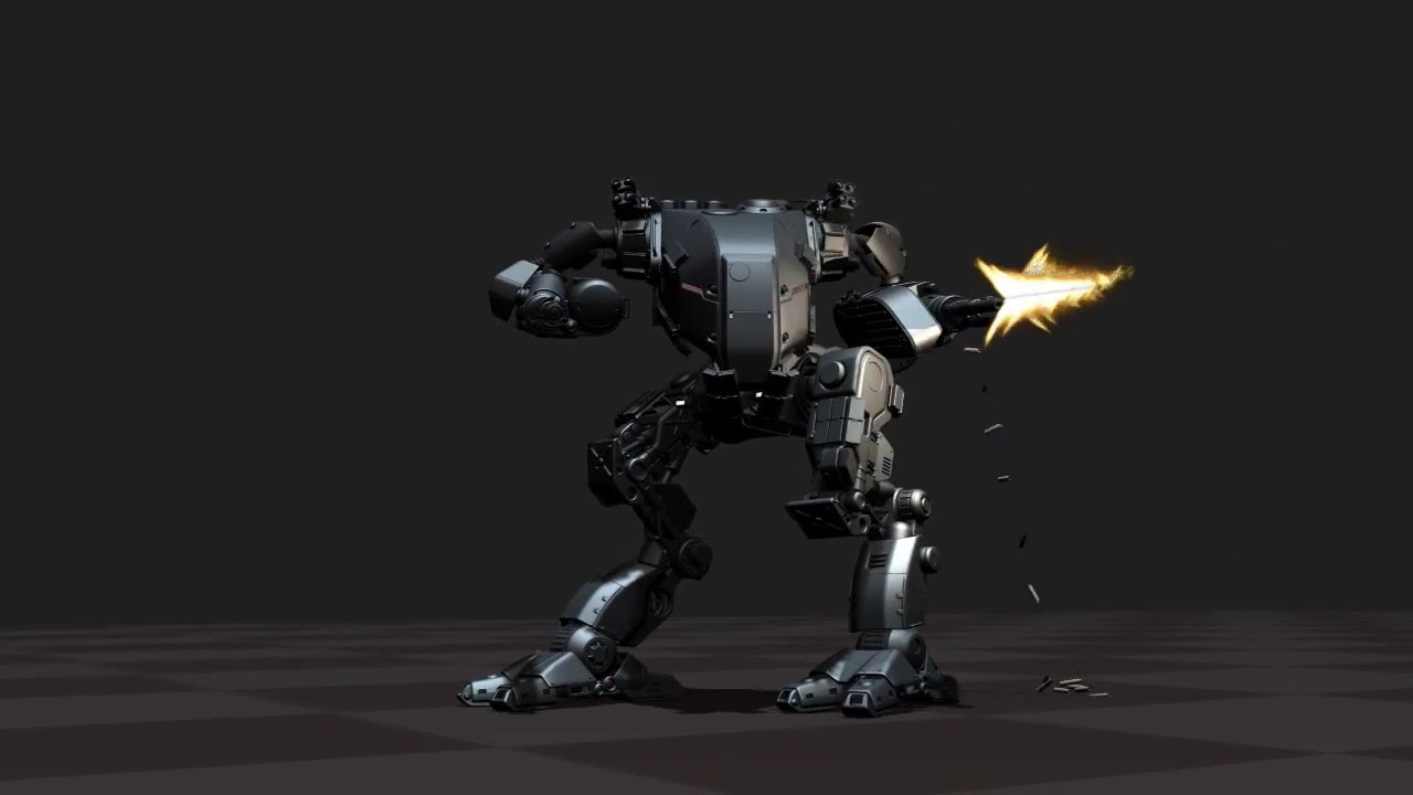 Mech walker animation test3 - YouTube