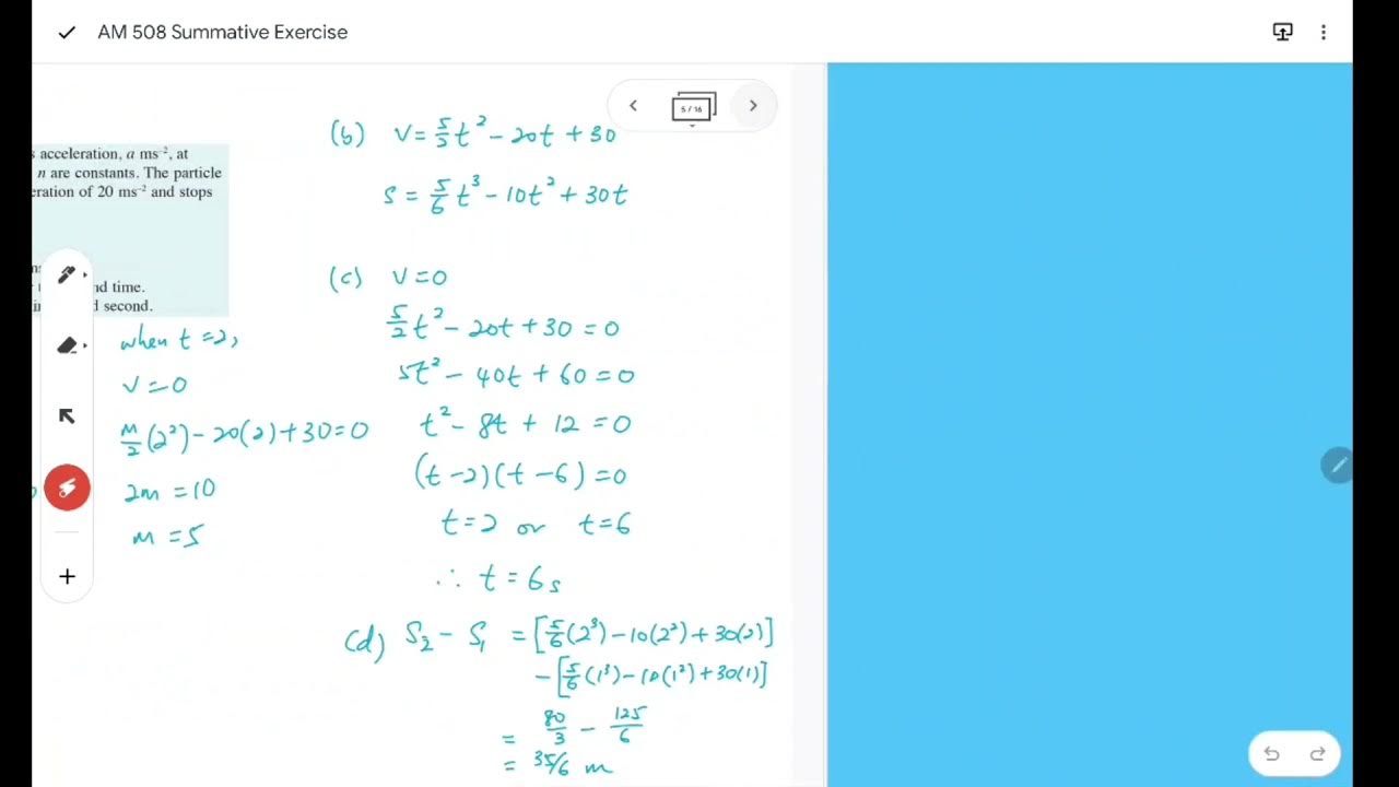 Chapter 8: Kinematics of Linear Motion [Summative Exercise 8] KSSM Form ...
