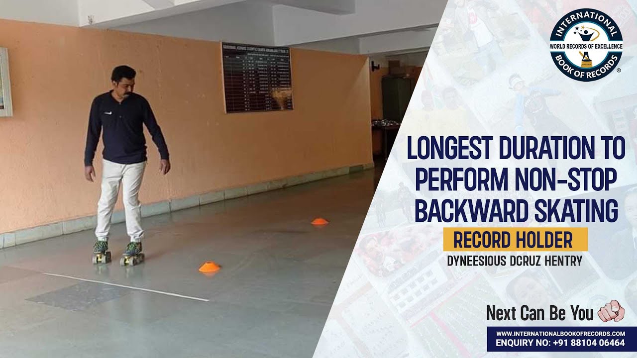 LONGEST DURATION TO PERFORM NON STOP BACKWARD SKATING - YouTube