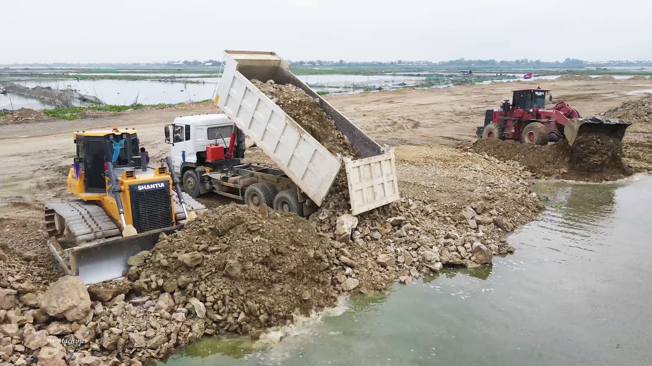 Amazing activity of Mighty machinery working moving rock and soil to ...
