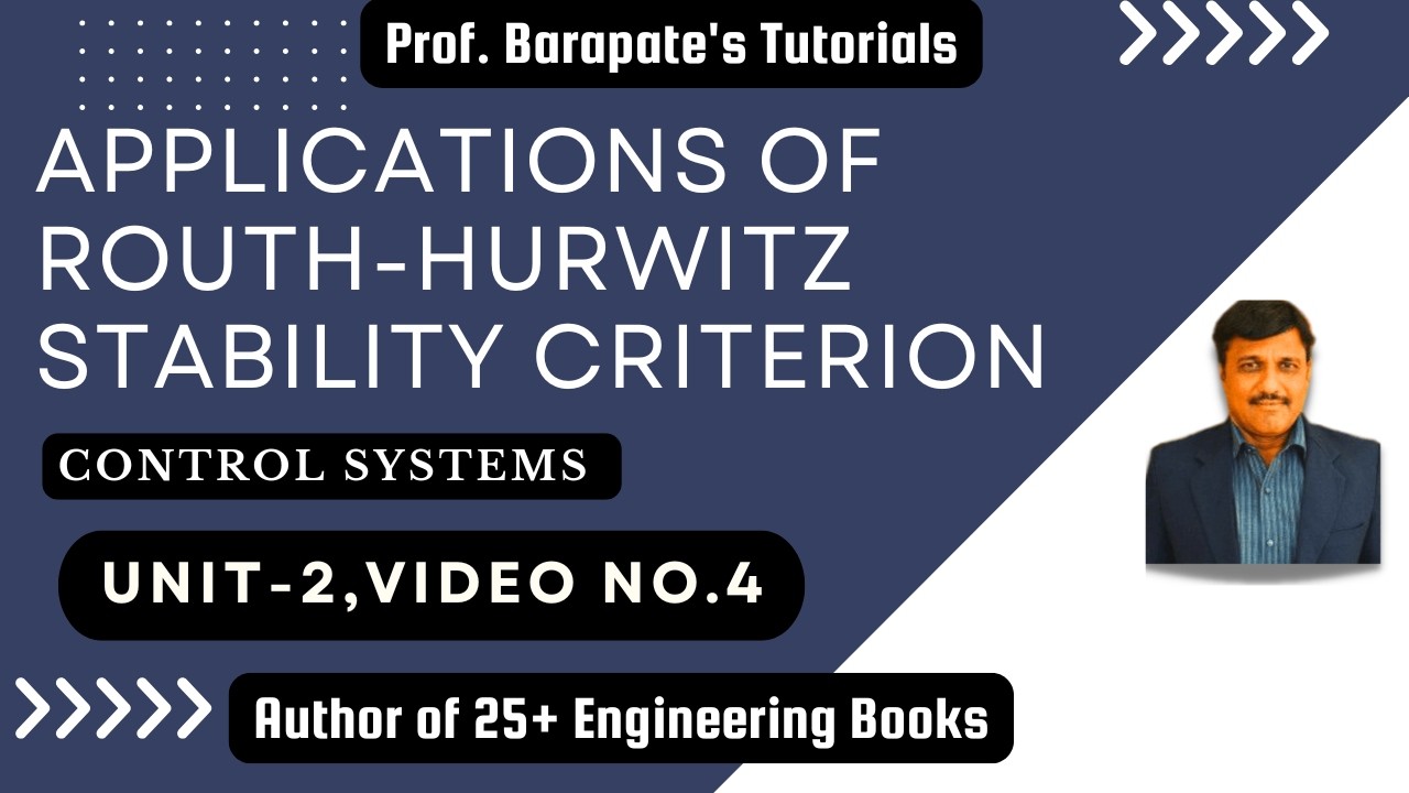 APPLICATION OF ROUTH CRITERION (SOLVED PROBLEMS) - YouTube