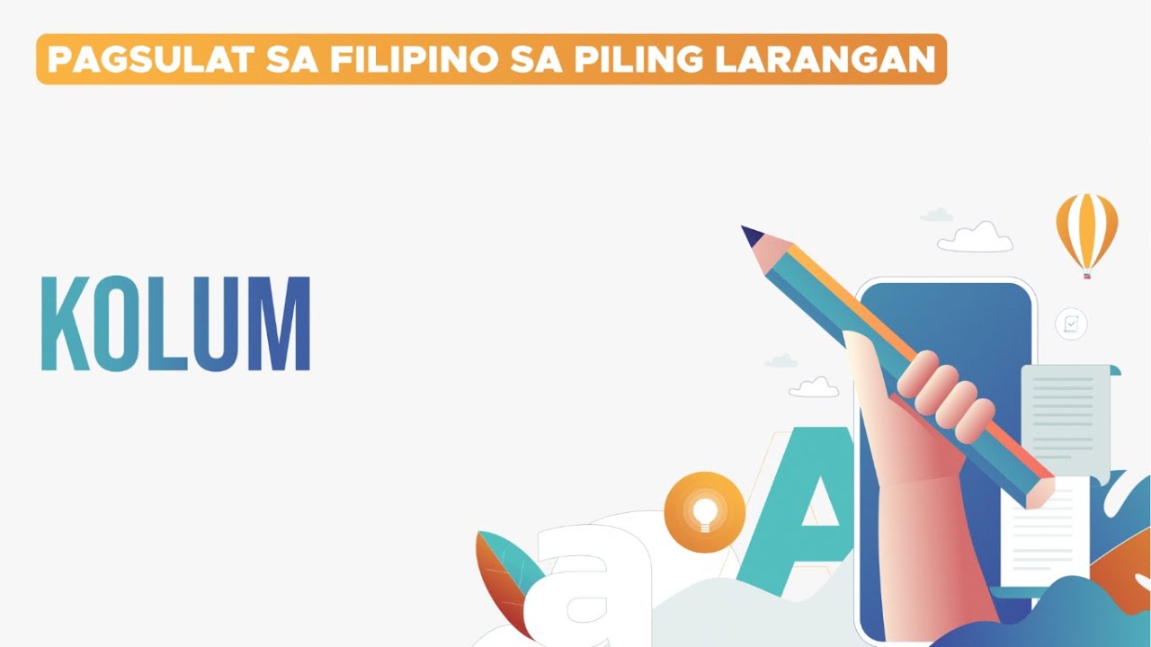Kolum | Flores, M | Pagsulat sa Filipino sa Piling Larangan (Akademik ...