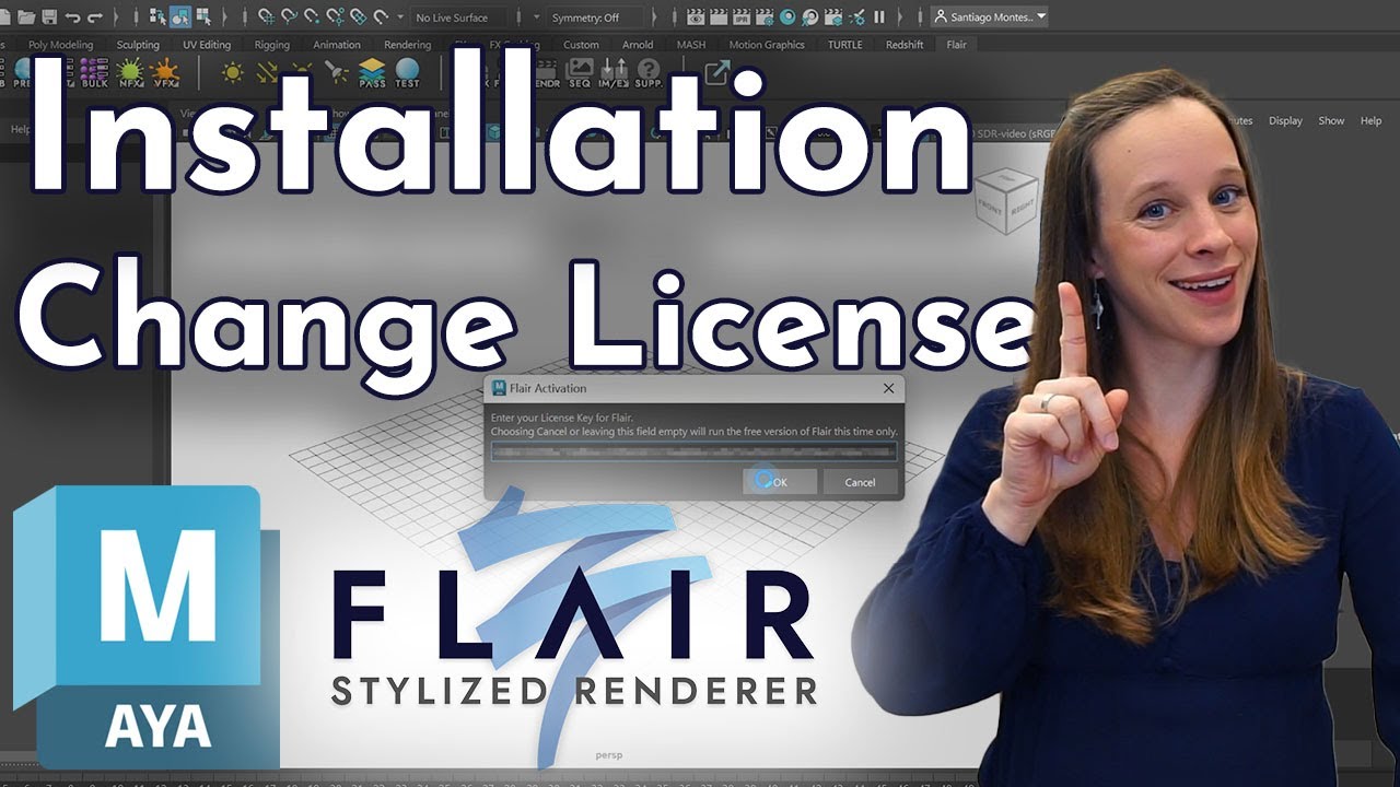 Installation - Changing your Flair for Maya License - YouTube