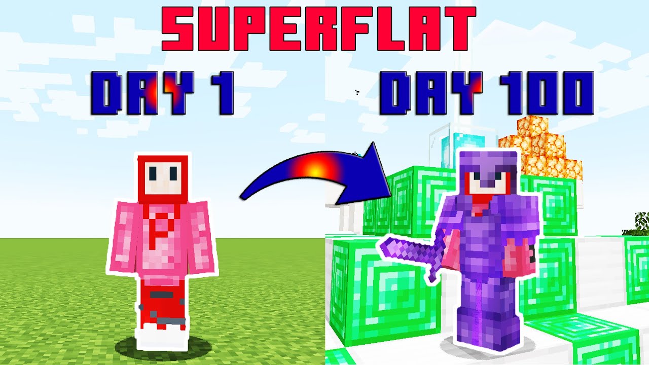 SUPER FLAT 100 DAYS IN MINECRAFT minecraft gaming minecraft super-flat-100-days-in-minecraft-minecraft-gaming-minecraft