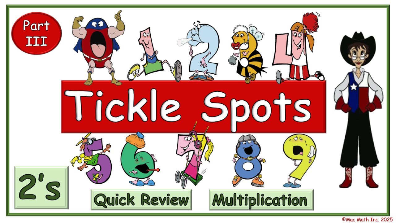 Tickle Spots Multiplication 2's Part III Quick Review - YouTube