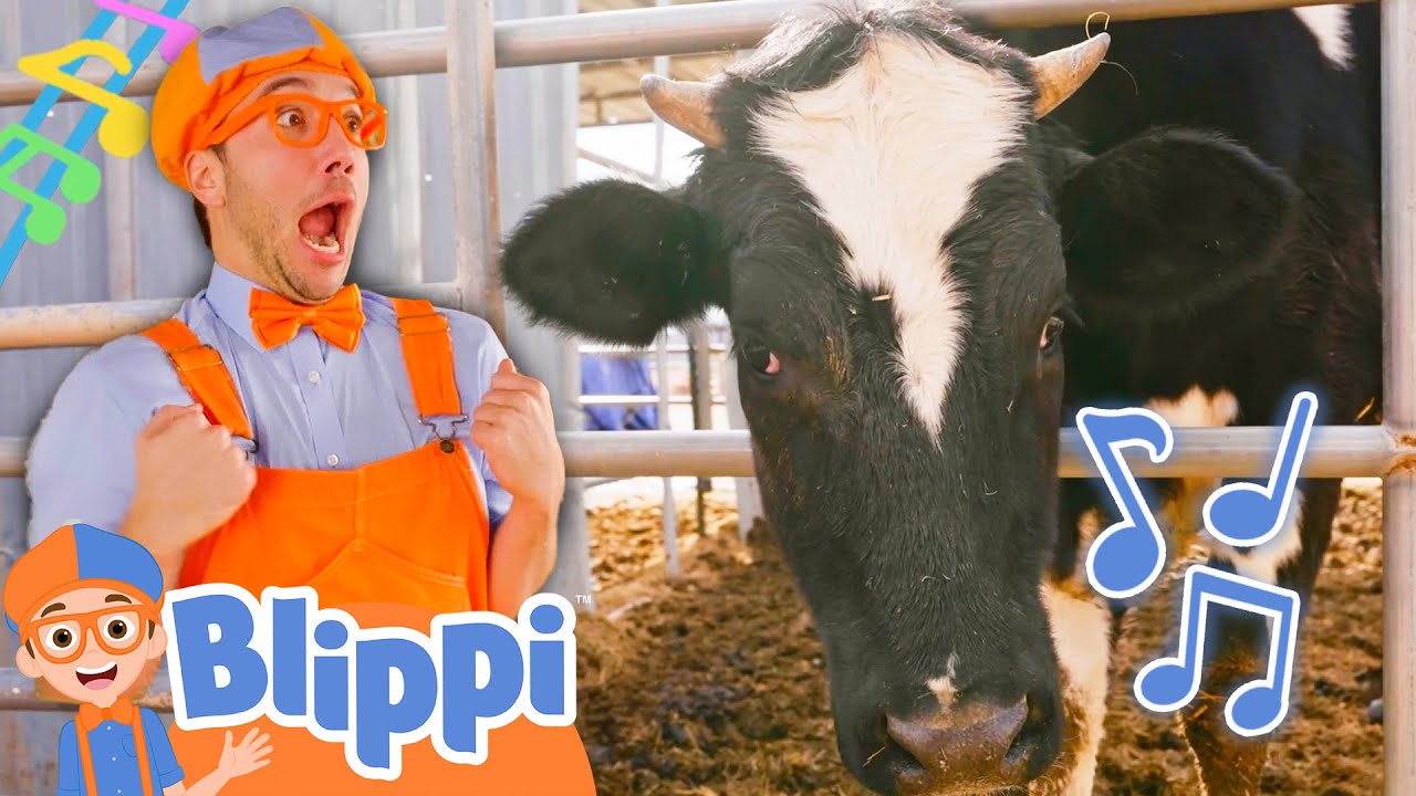 Old MacDonald with Blippi! | Brand New BLIPPI Farm Animal Song | Fun ...