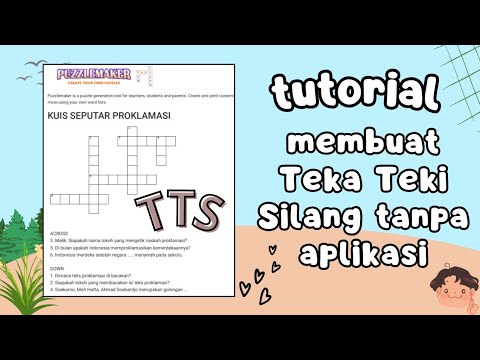Tutorial membuat teka teki silang tanpa aplikasi | cara membuat teka teki silang di Puzzlemaker ...