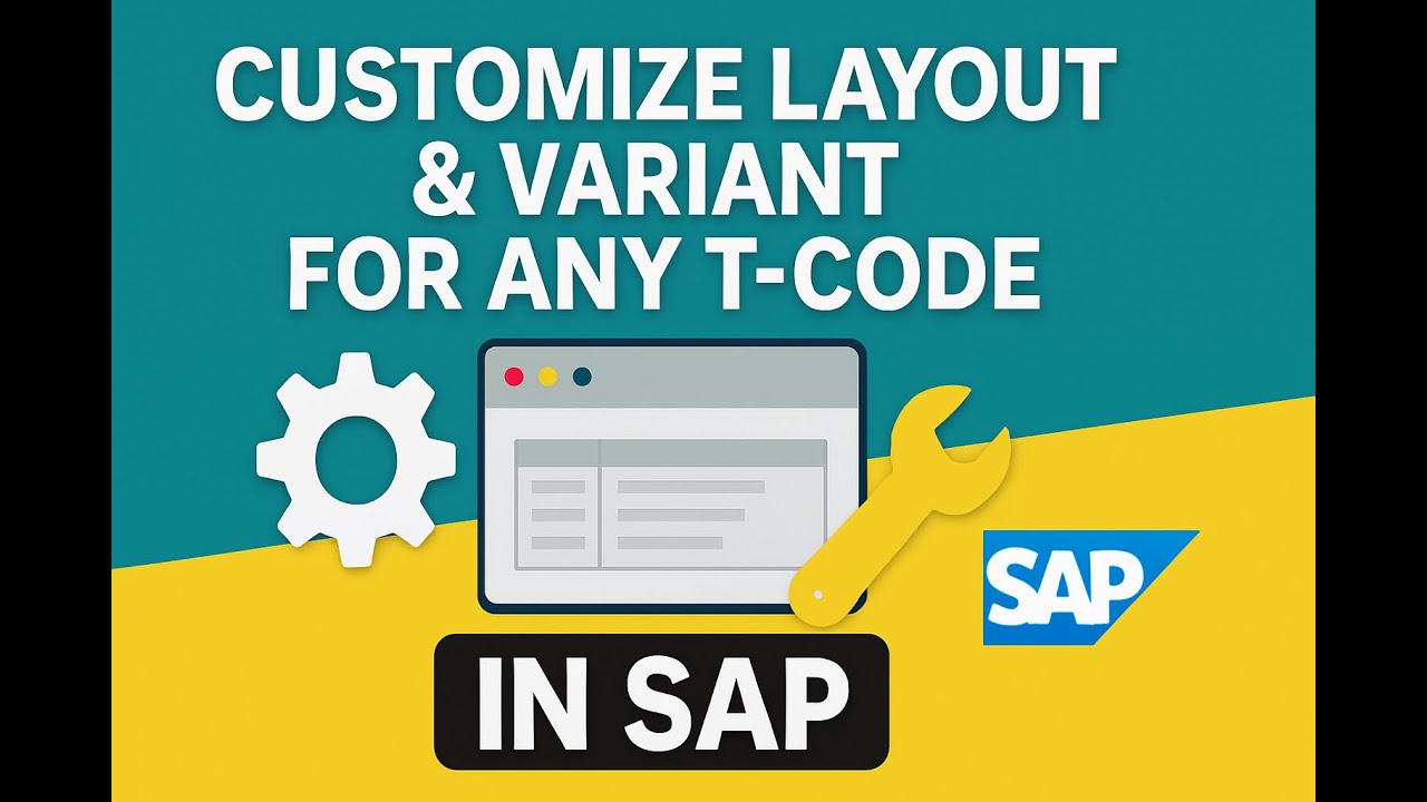 Customize Layout & Variant! For Any T-Code in SAP - YouTube