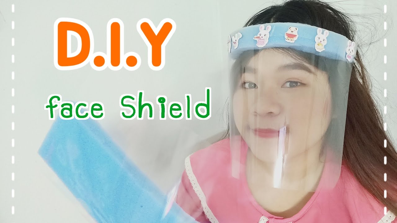 วิธีทำ Face Shield แสนง่ายป้องกัน Covic-19 ..BY.JoyZa - YouTube