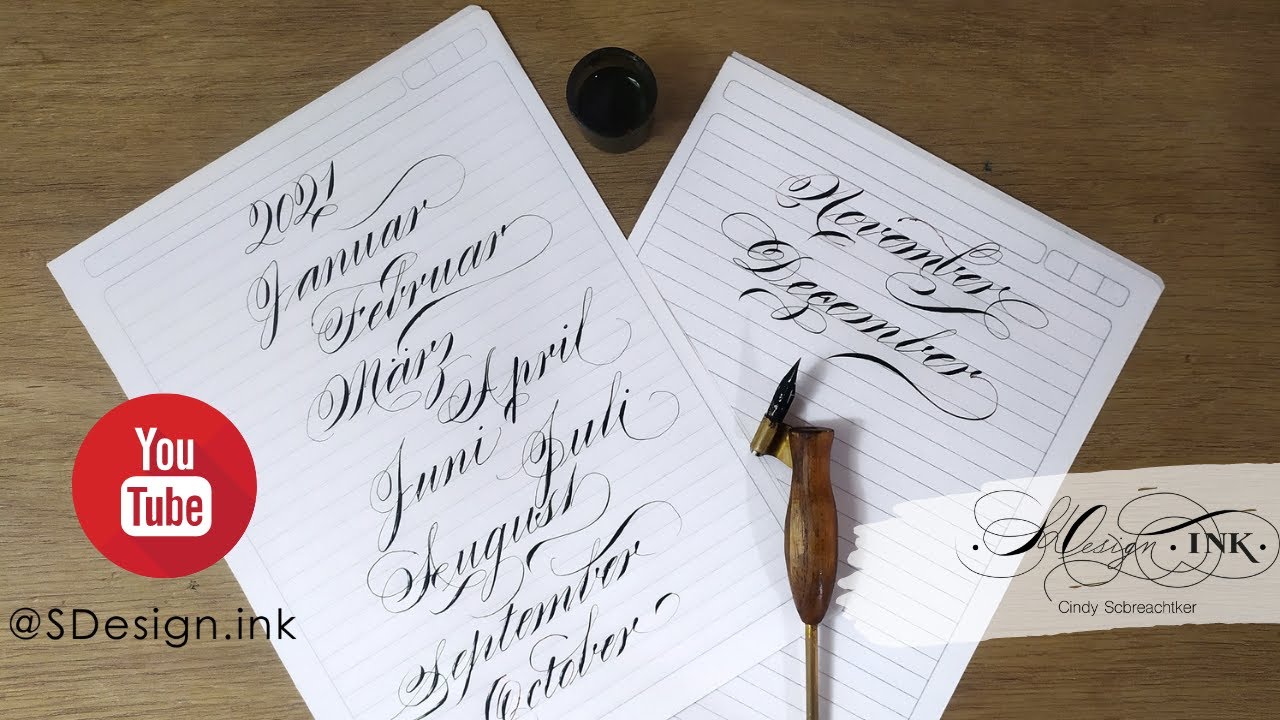 How to write Copperplate /Lettering / Engrosser / Flourish - YouTube
