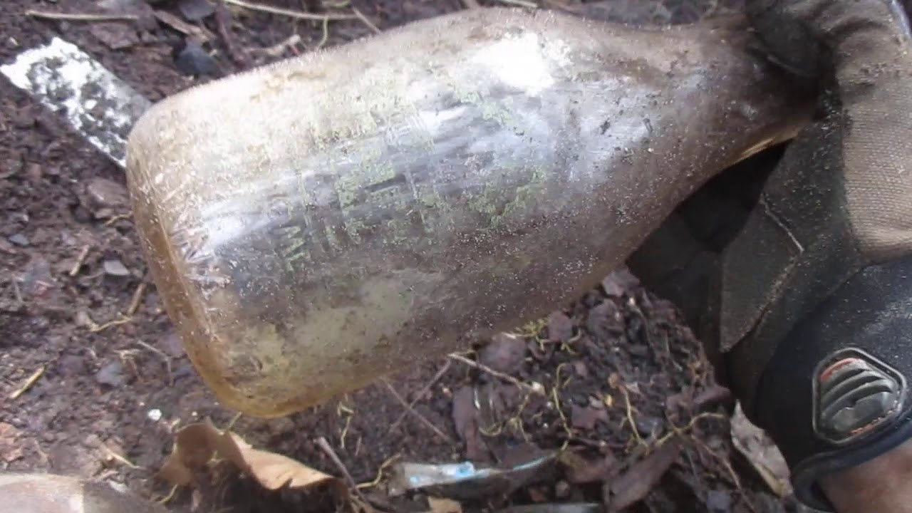 digging old bottles - YouTube