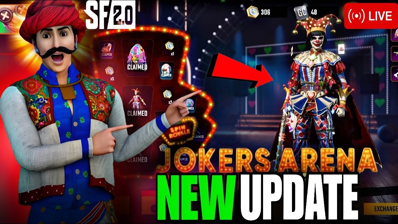 😍 NEW update joker Arena Event //🔥1.2.3 update Scarfall 2.0#live # ...