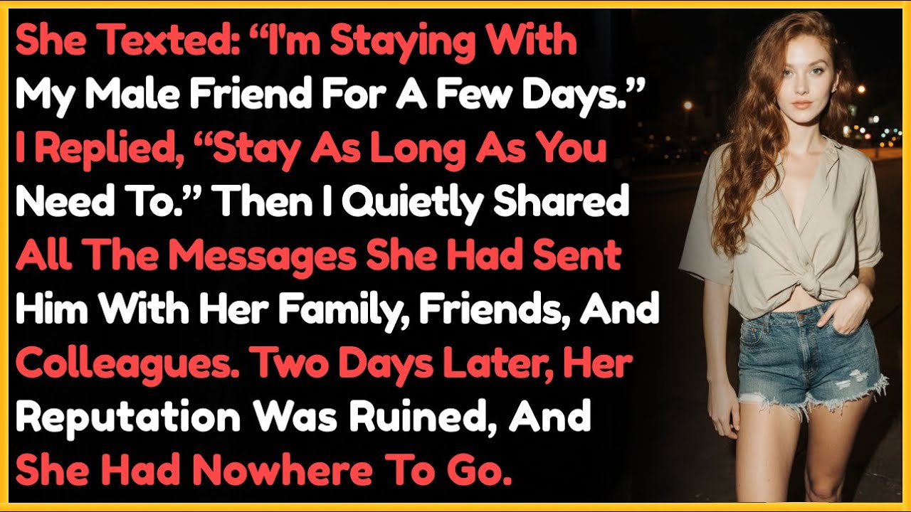 She Texted, “I'm Staying With My Male Friend.” I Replied, “Stay as Long ...