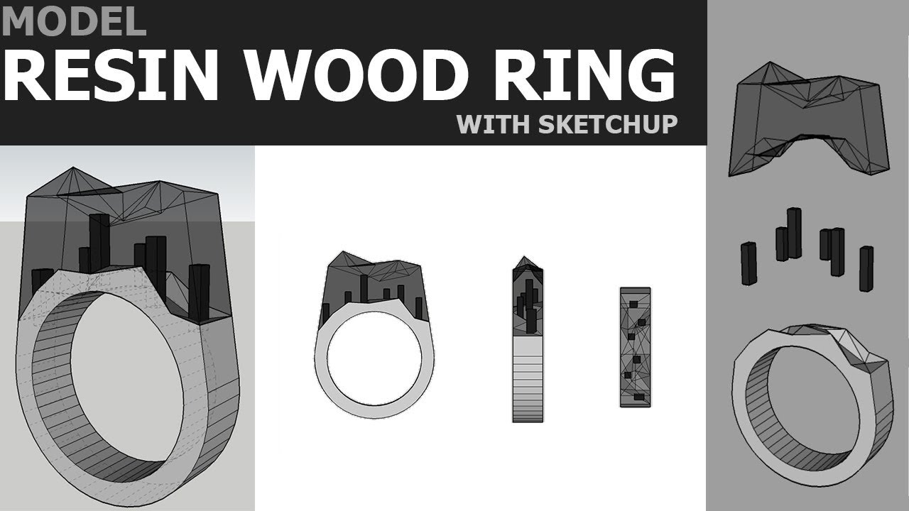 [Sketchup Tutorial] Resin wood ring modeling - YouTube