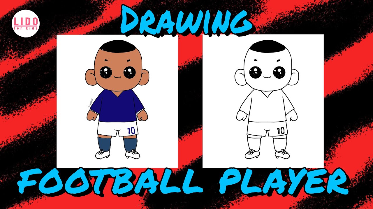 How to Draw a Soccer Player , drawing for kids #lidoartworks - YouTube