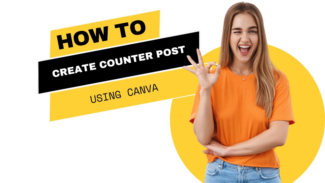How To Create Counter Post Using Canva - YouTube