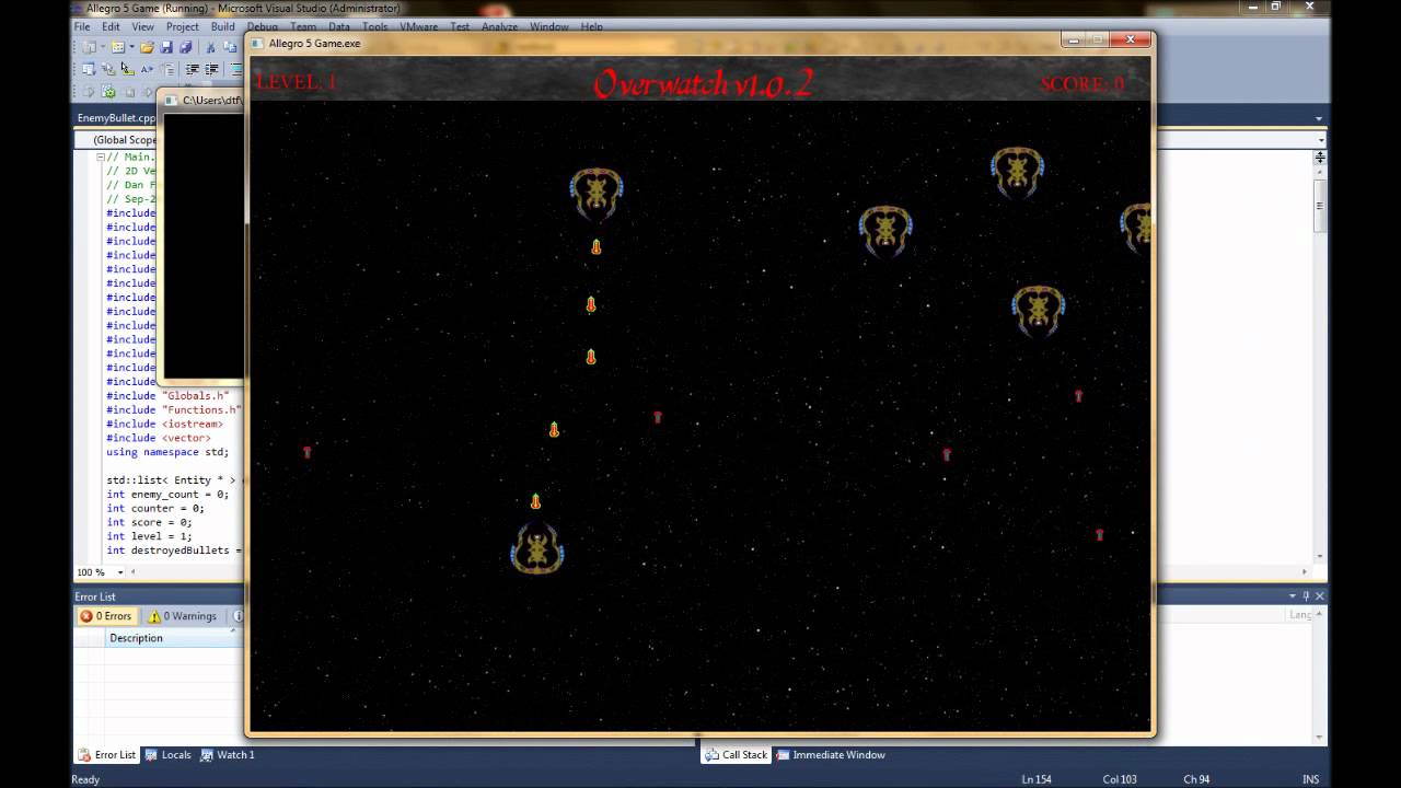 Allegro 5 & C++ - 2D Shooter (Day 4) - YouTube