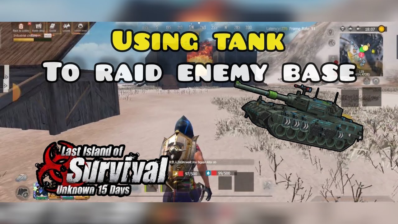 Raiding Enemy base Using tank #raid #onlineraid #lastislandofsurvival # ...