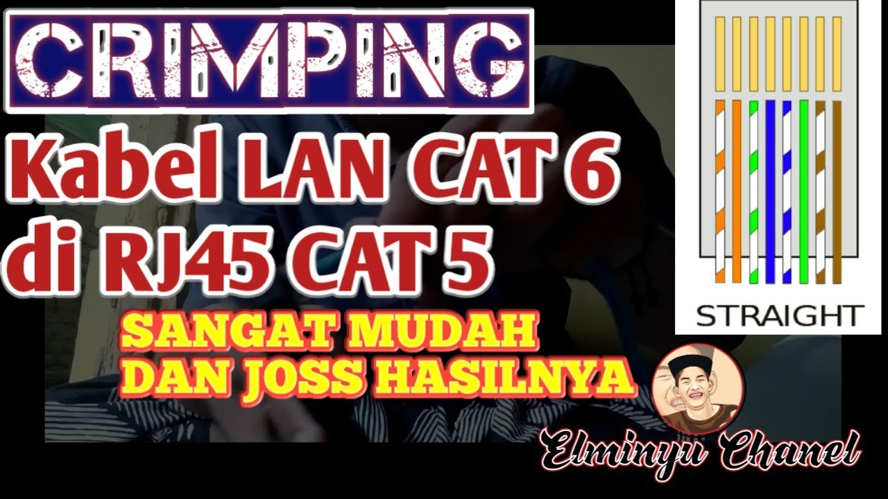 Cara crimping kabel Lan Straight - YouTube