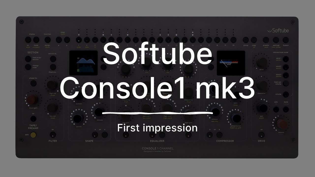 아날로그 믹싱의 느낌적 느낌! softube console 1 channel mk3 첫인상 리뷰! - YouTube