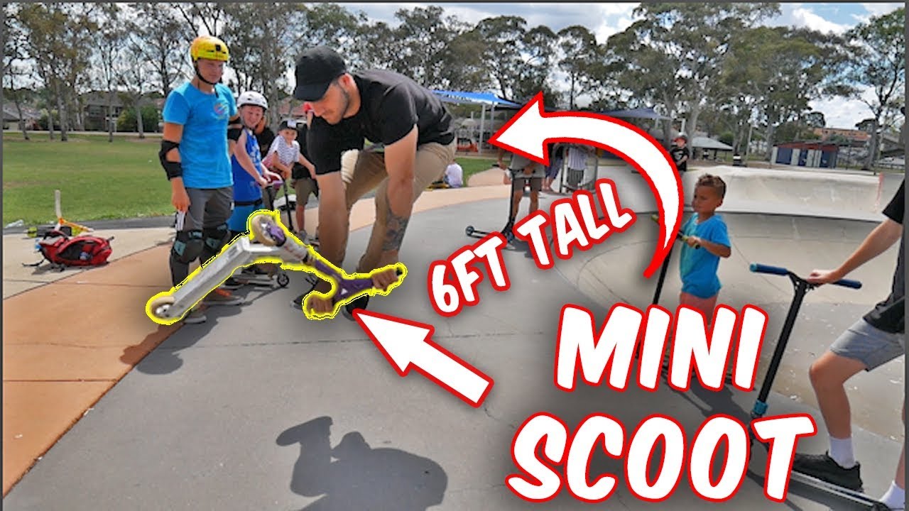 6ft PRO RIDER ON MINI SCOOT (Resi Box Jumps) - YouTube