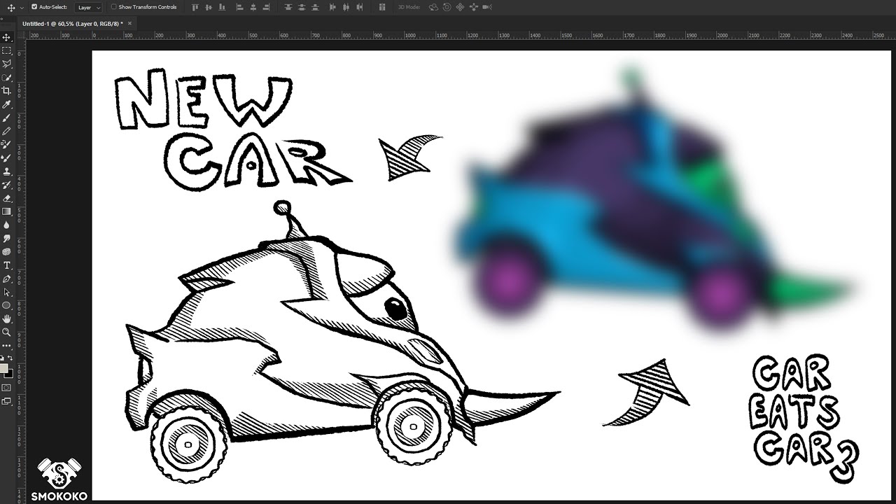 New Car sketch | Car Eats Car 3 - YouTube