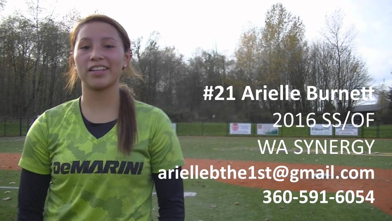 Arielle Burnett Softball Skills Video - YouTube
