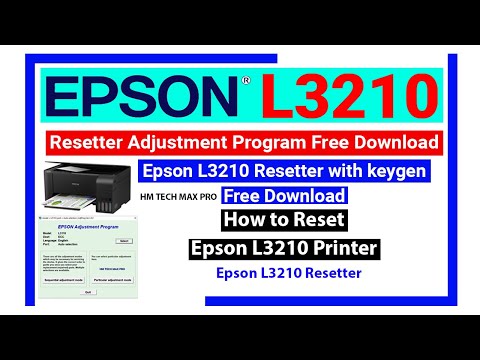 Epson L3210 Resetter with keygen free download | How to Reset Epson ...