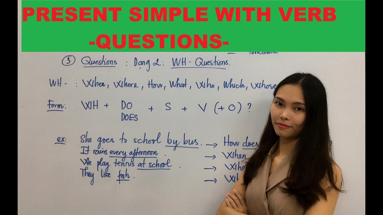 PRESENT SIMPLE WITH VERB - QUESTIONS - YouTube
