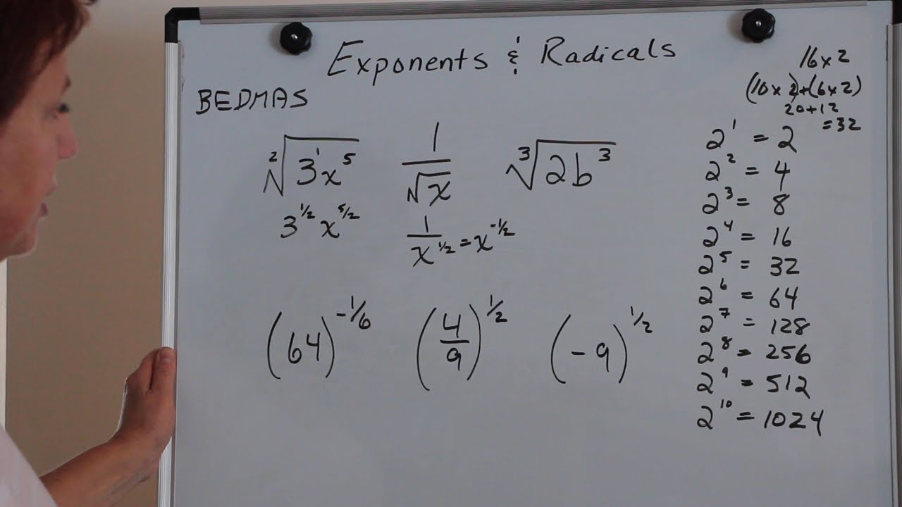 Exponents and Radicals, Part 2 - YouTube