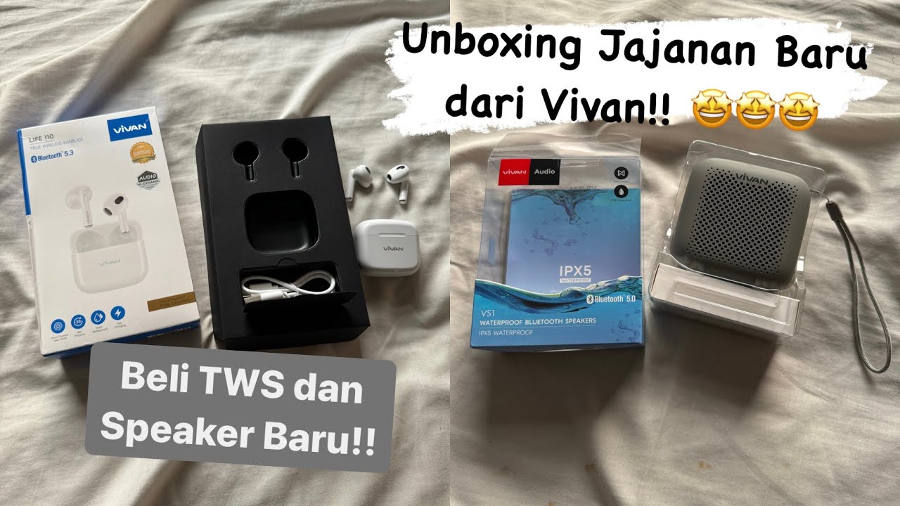 Unboxing TWS Vivan LIFE 110 dan Mini Wireless Speaker Vivan VS1. - YouTube