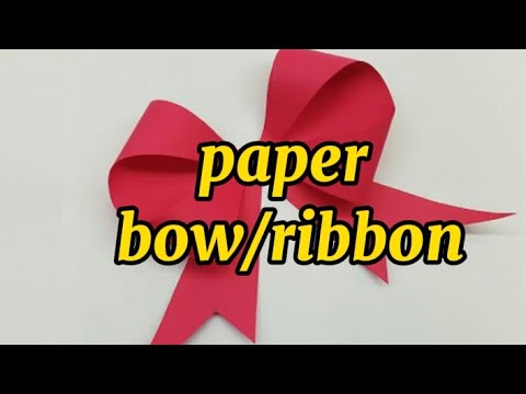 paper bow / ribbon - YouTube