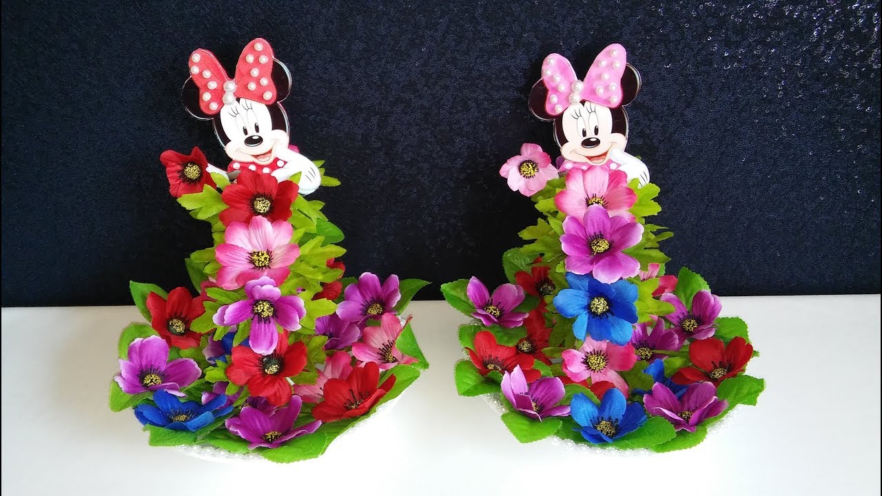 FUENTE DE FLORES DE MINNIE MOUSE SEGUNDA VERSION - YouTube