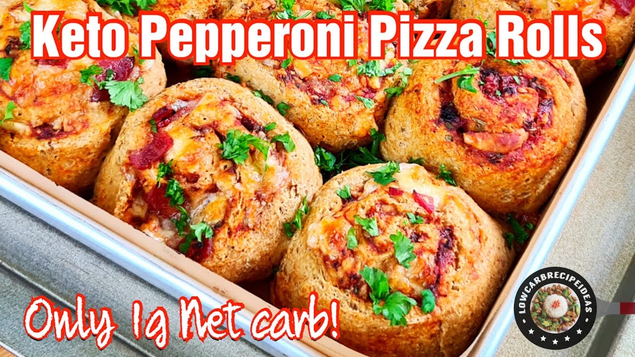 Amazing 1g net carb Pepperoni Pizza Rolls - YouTube