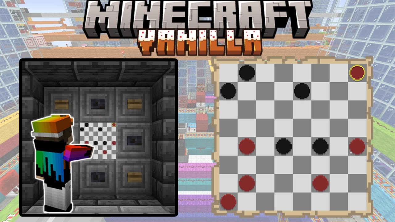 Checkers fits inside one block using Poster Display™ | Minecraft ...
