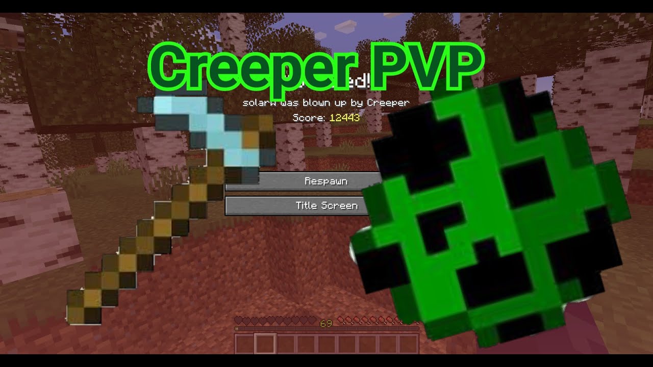 Minecraft creeper pvp (tutorial) - YouTube