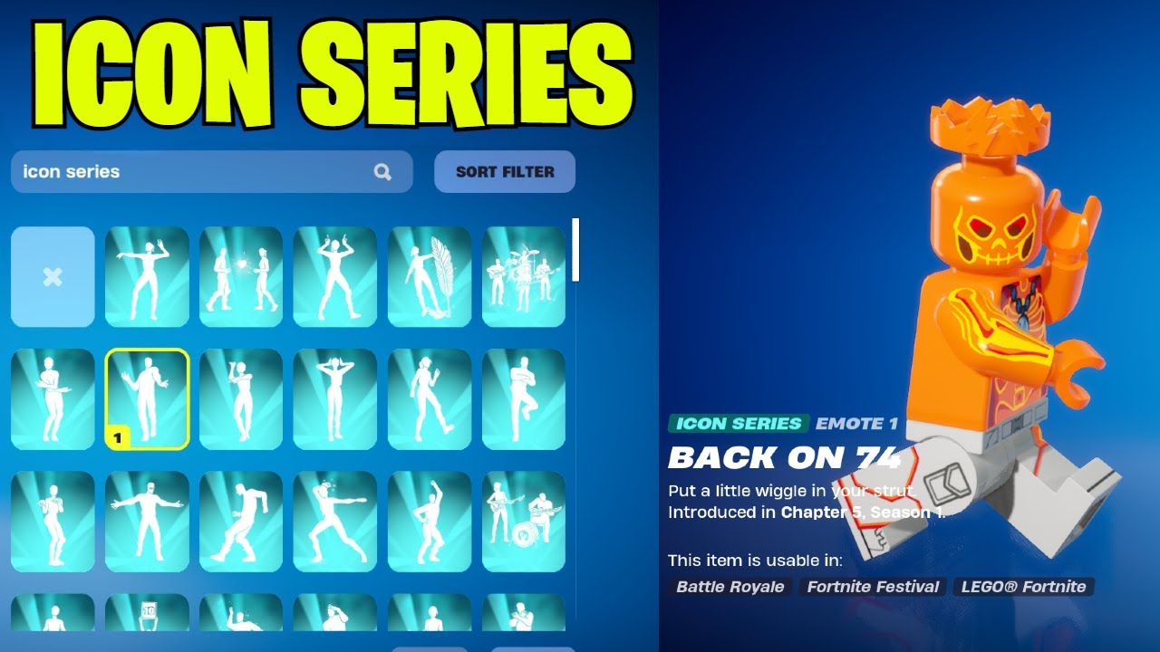 All Fortnite LEGO SUPPORTED Icon Series Dances & Emotes! - YouTube