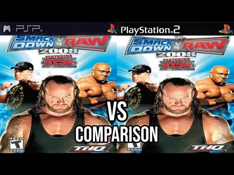 Wwe Smackdown Vs Raw 2008 PSP Vs PS2 - YouTube