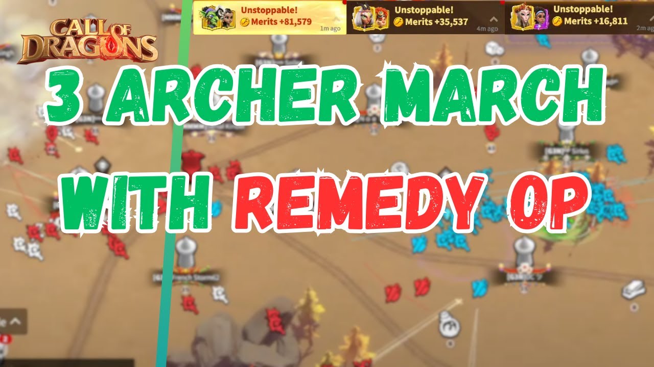 T4 ARCHER HUGE MERITS WITH RAYS OF REMEDY Call Of Dragons - YouTube