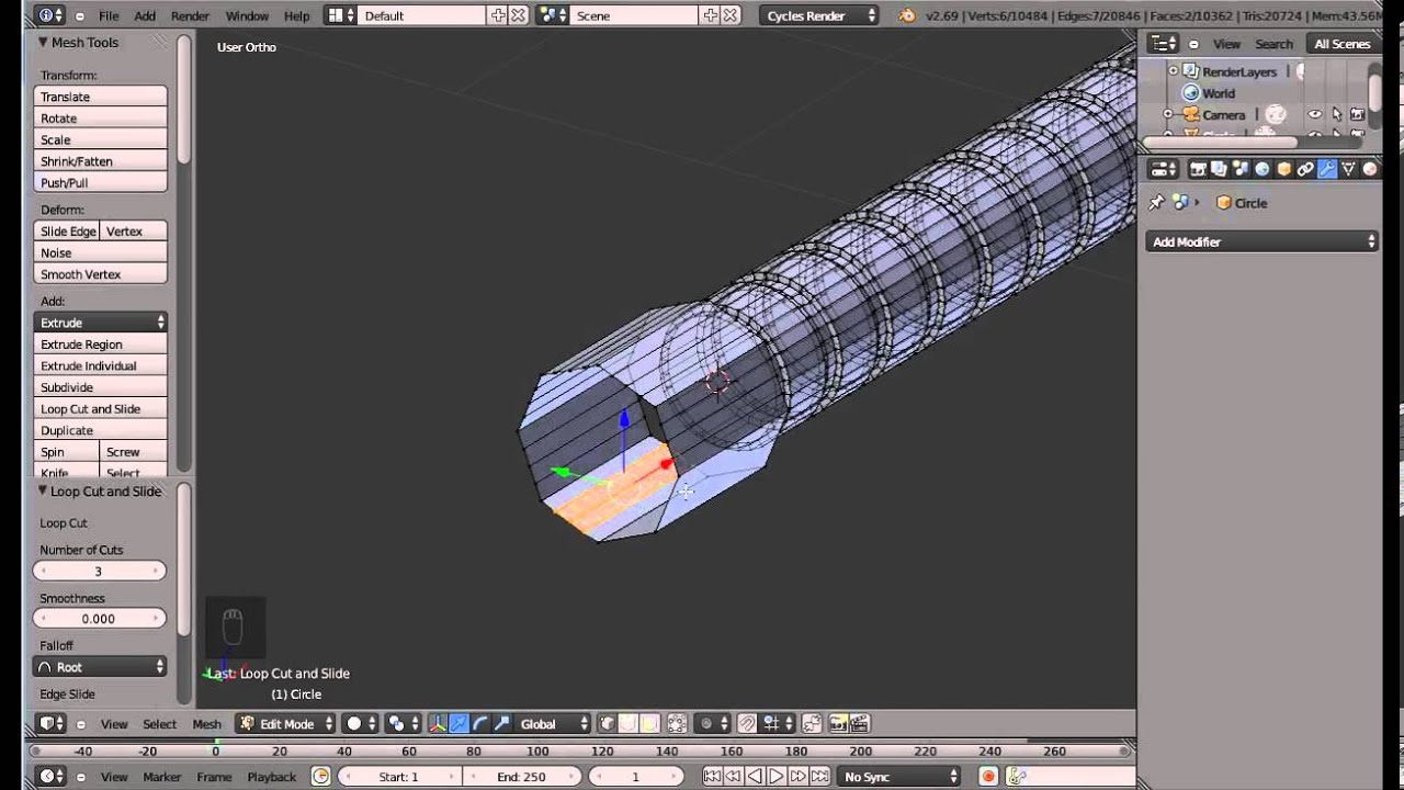 Blender 3D Flexible Pipe (Shower hose, make flexible at 10:00) - YouTube