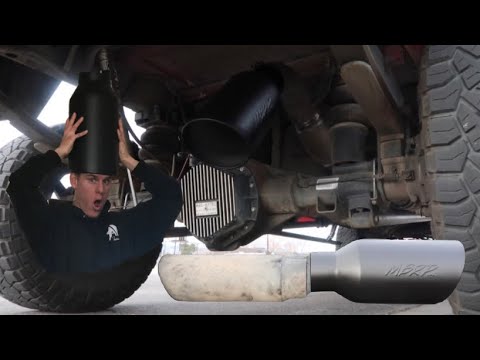 5.9 Cummins MBRP 5 Inch To 8 Inch Tip!! Soo LOUD!! - YouTube