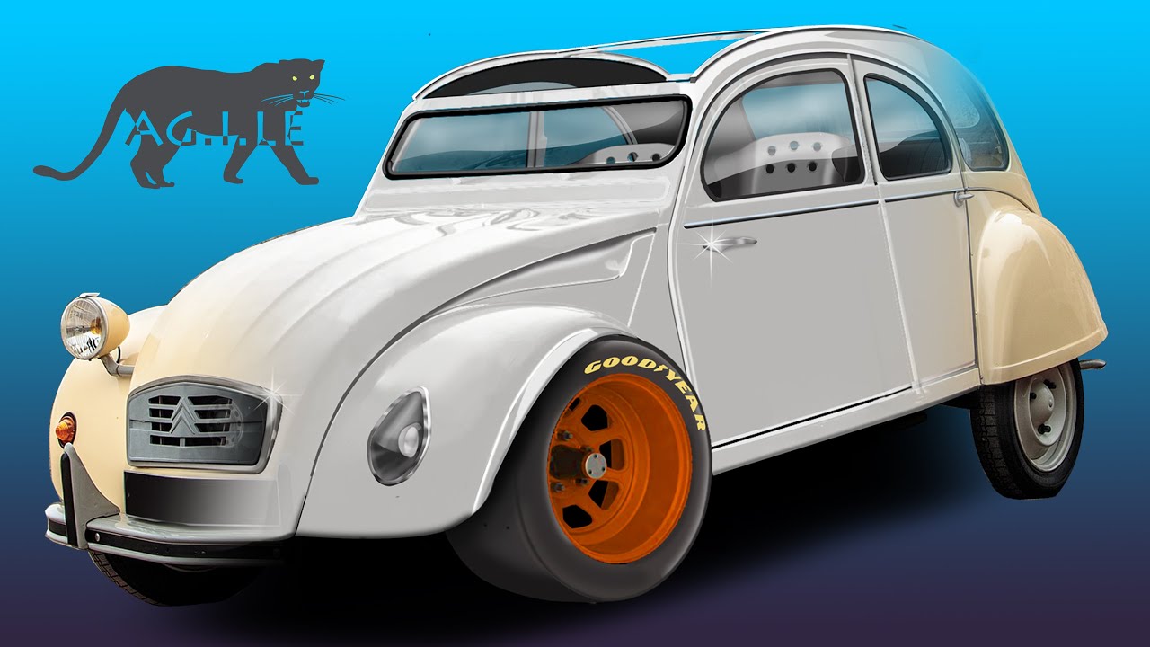 Virtual Tuning Photoshop | Citroen 2CV Racing | 9 Hours to 12 Minutes ...
