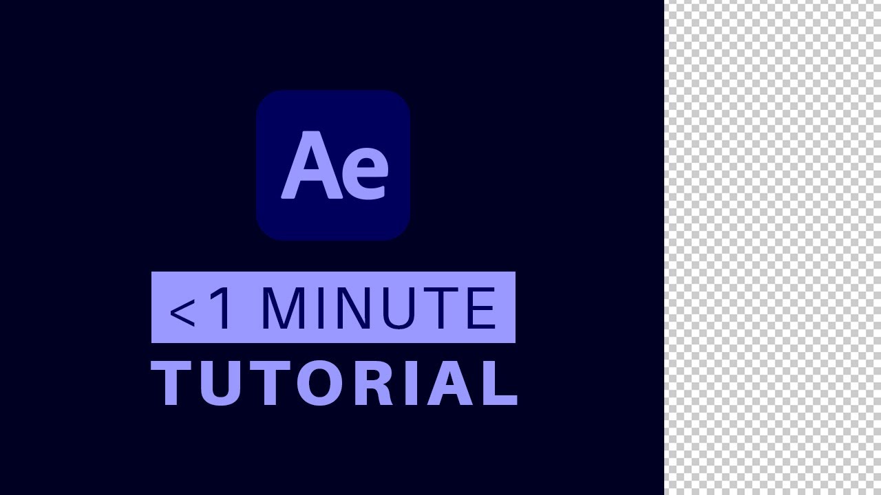 Export with a transparent background in After Effects - YouTube