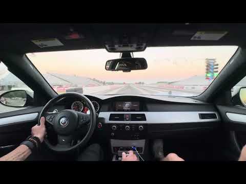 BMW E60 M5 V10 Drag Race vs Corvette Z06