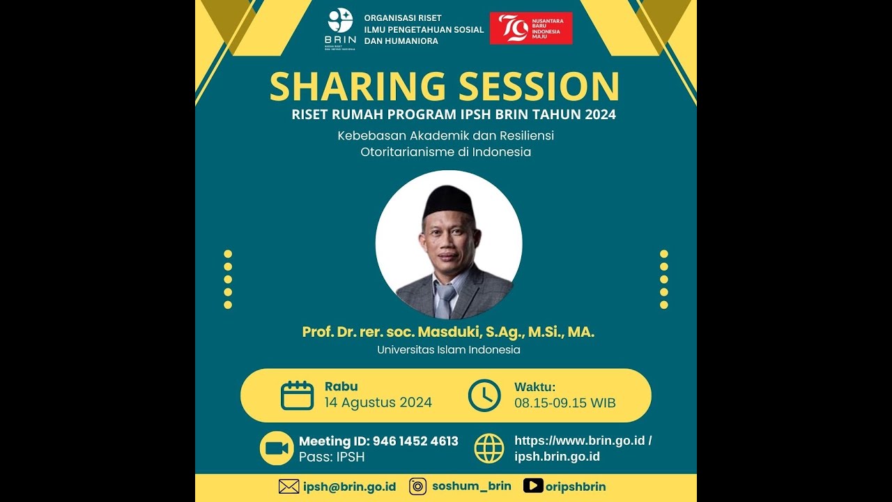 Sharing Session Riset Rumah Program IPSH Tahun 2024 - Rabu, 14 Agustus 2024 - YouTube