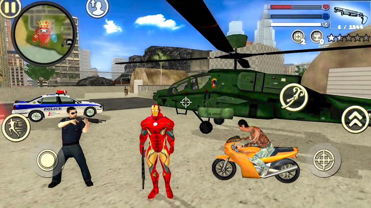 Iron Rope Hero Vice Town: Army Soldiers Vs Police - Android Gameplay ...