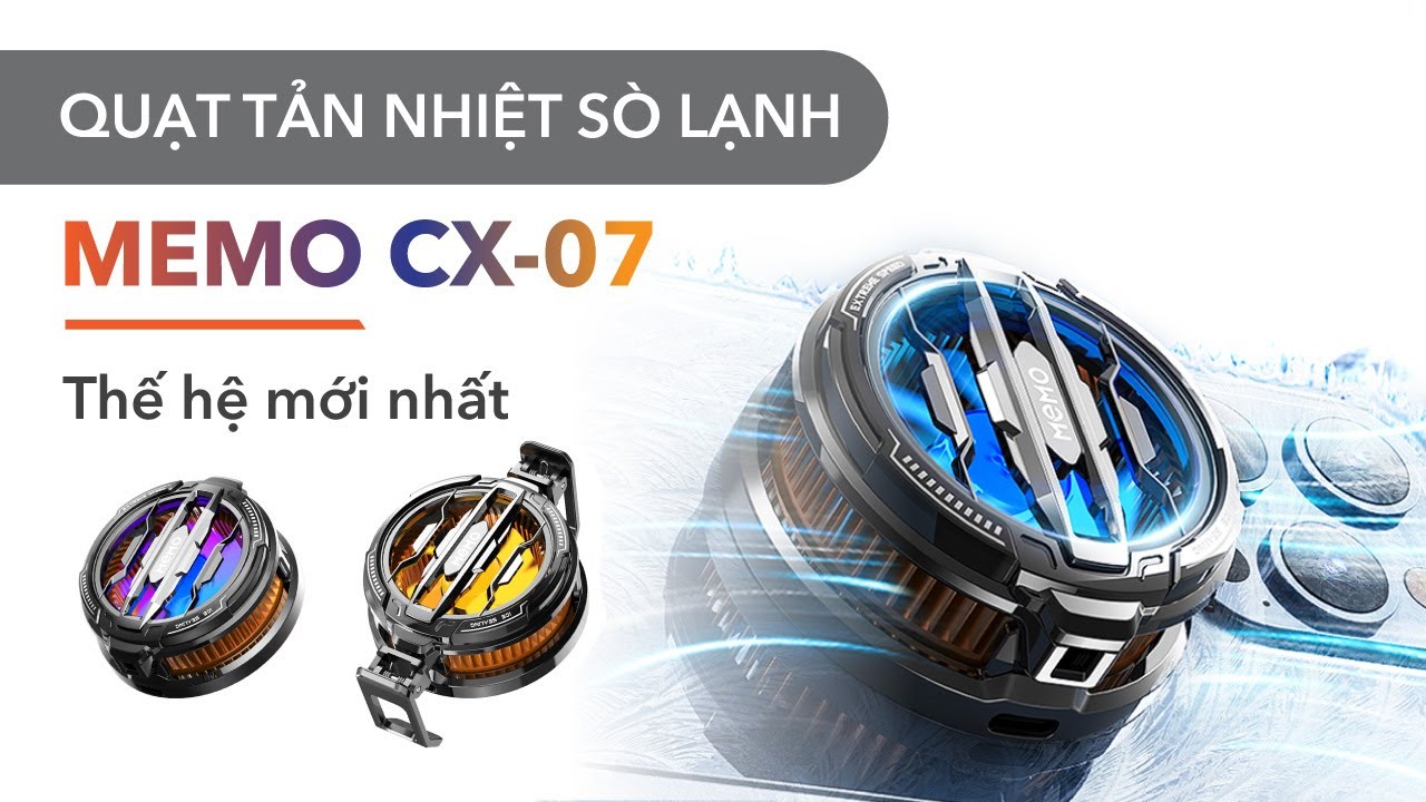 Quạt tản nhiệt điện thoại MEMO CX07 sò lạnh từ tính thế hệ mới - YouTube